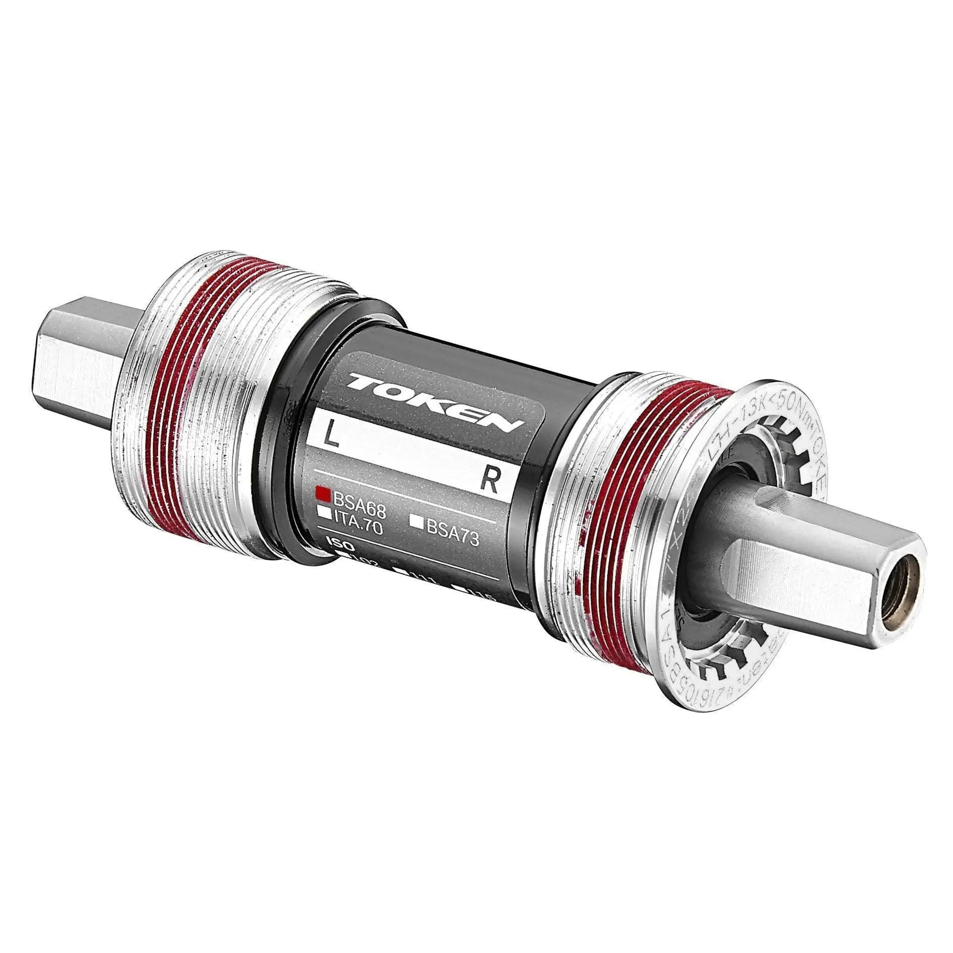 TOKEN BOTTOM BRACKET JIS SQUARE TAPPERED CERAMIC BEARINGS TI AXLE 113.5 DBB868TBT-TK113 ...