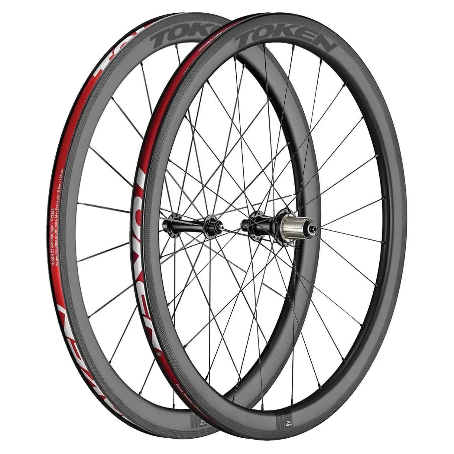 TOKEN WHEEL RESOLUTE C45R FULL CARBON CLINCHER RIM BRAKE 11 SPEEDD SRAM ...
